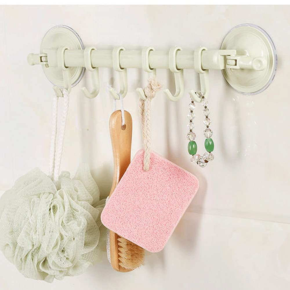 GOOFFY Door Metal Hooks for Hanging Suction Cup Hooks for Shower, Bathroom, Kitchen, Glass Door, Mirror, Tile – Holder for Hanging Up to 10 Lbs Hanger