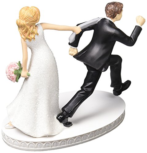 Wedding Party Tie-Pulling Bride & Groom Cake Resin Topper - 4.12'', 2 Piece | Perfect for Wedding Receptions & Anniversaries