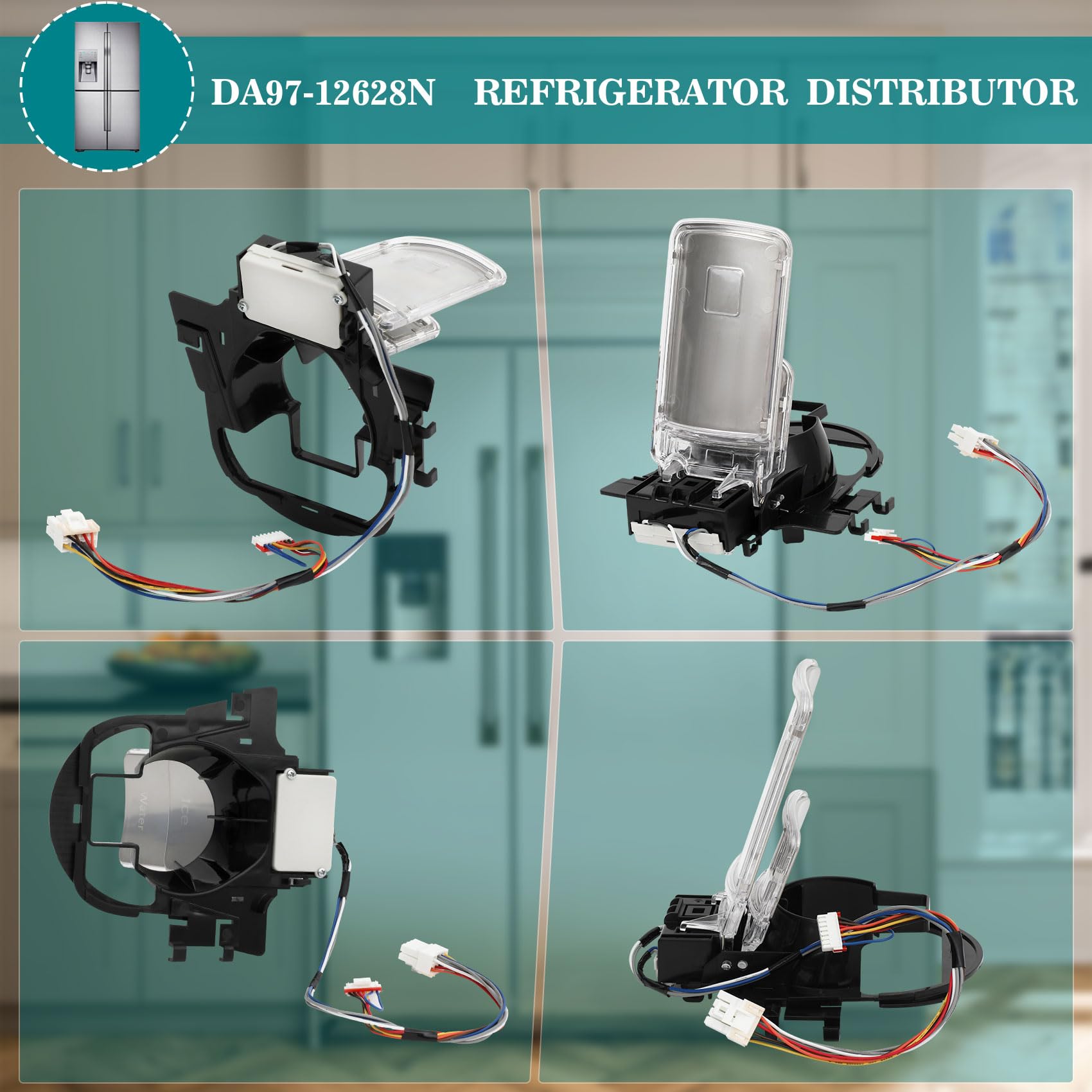 DA97-12628N Refrigerator Lever Dispenser Assembly For RF31FMEDBSR/AA-03 RF31FMEDBWW/AA-00 Refrigerator Water and Ice Dispenser Lever Compatible with Samsung Refrigerator Part