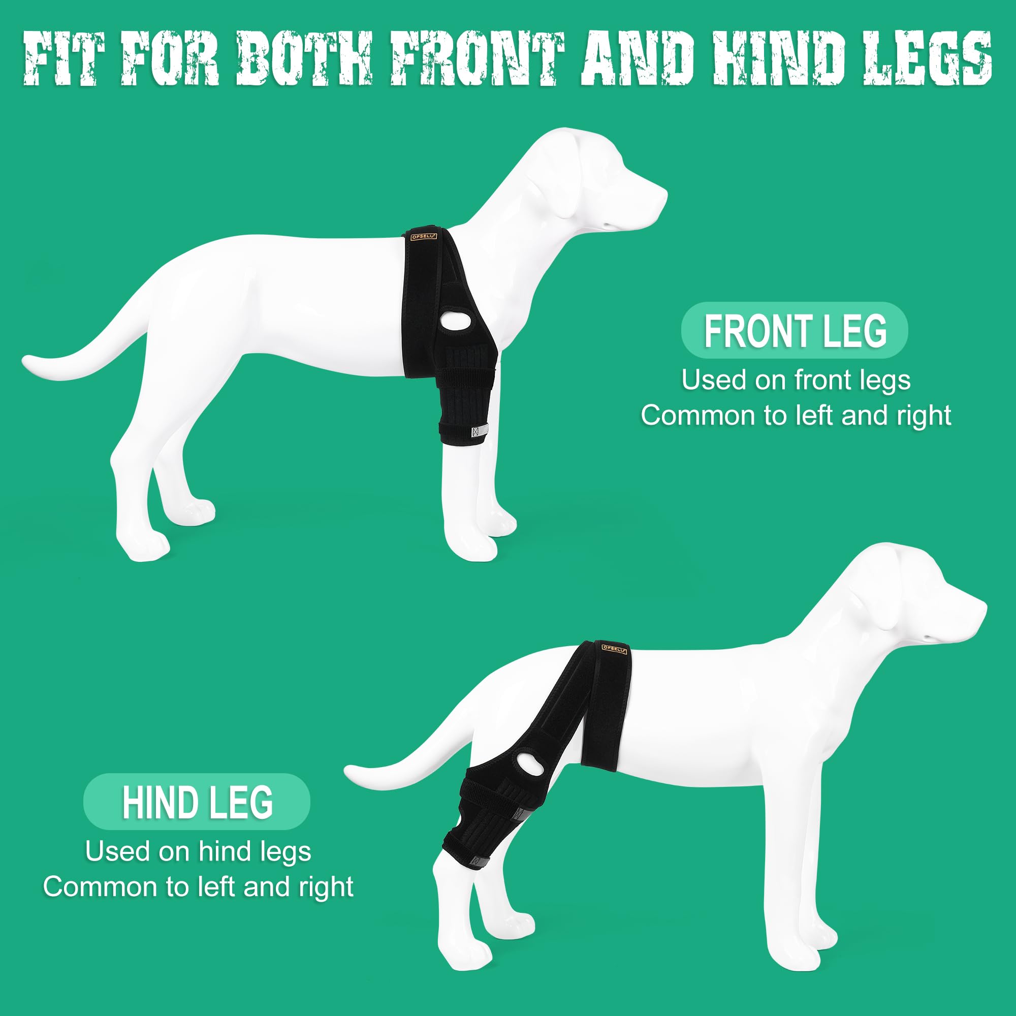 OPSELU Dog Knee Brace for Torn ACL Hind Leg with Side Stabilizers,Knee Cap Dislocation, Arthritis - Keeps The Joint Warm and Stable - Extra Support - Reduces Pain and Inflammation (S)