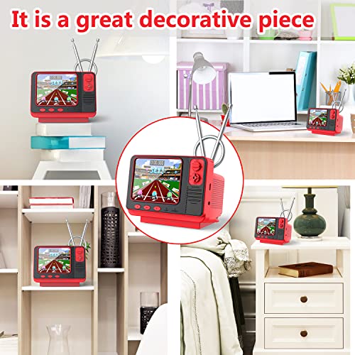 Retro Video Games Console for Kids Adults Built-in 308 Classic Electronic Game 3.0'' Screen Mini TV Games Console Support TV Output and USB Charging Birthday Xmas Gift for Boys Girl 4-12 (Red)