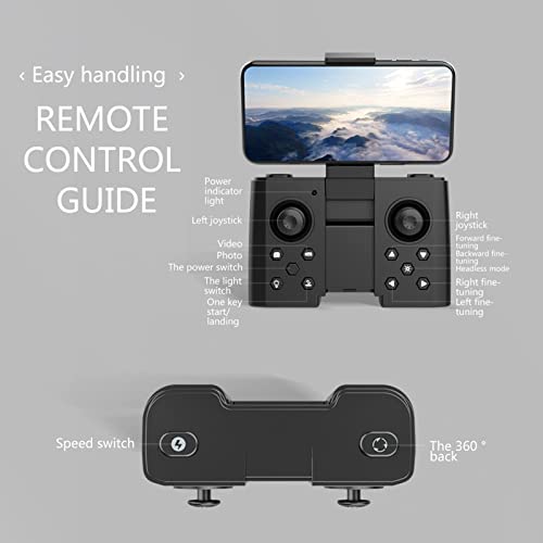 RKSTD Drone With Camera, RC Quadcopter For Beginners, RC Drone With HD Camera For Adults With LED Light, Auto Hover, Voice Control, APP Control, Easy To Play Kids Toy Gift