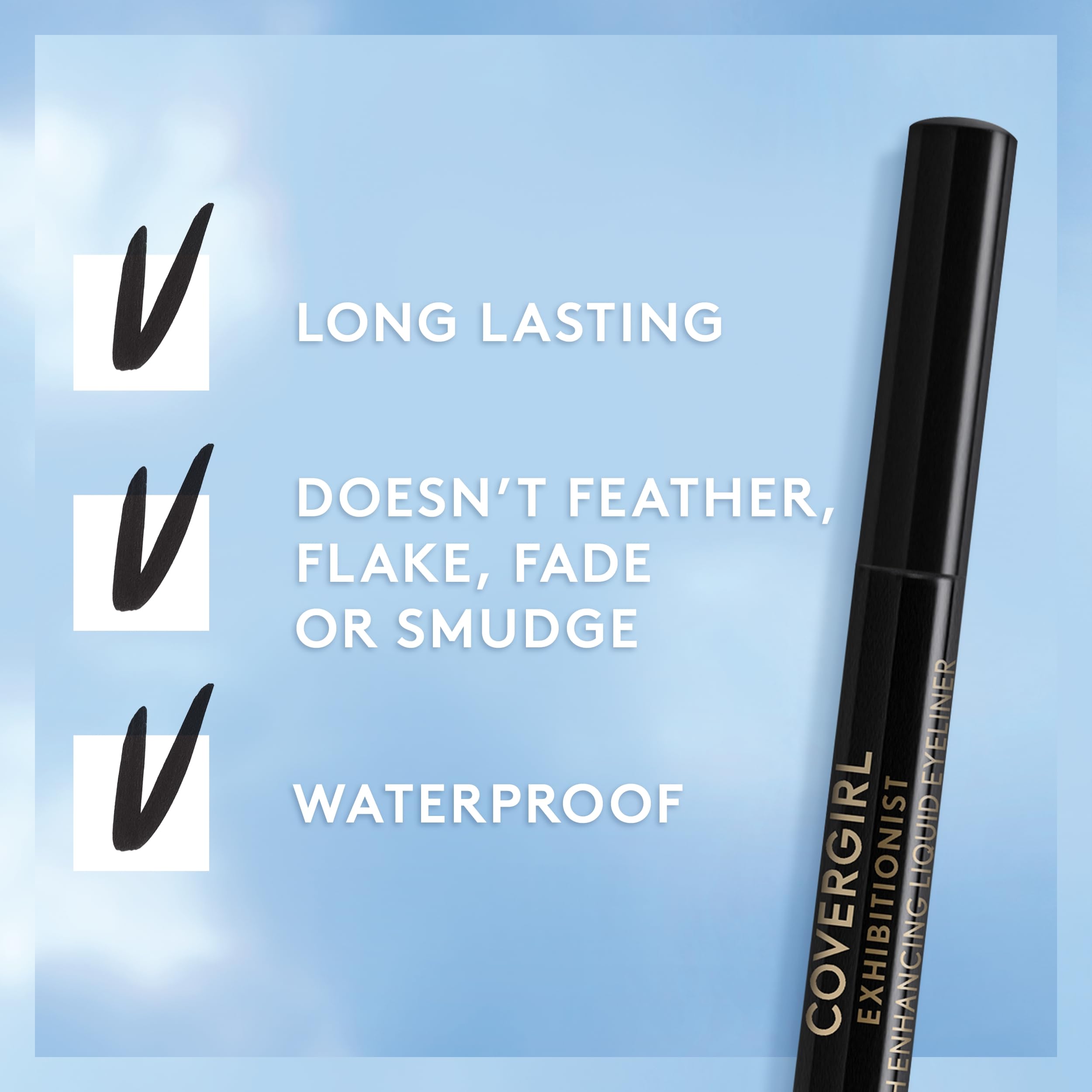 COVERGIRL Exhibitionist Lash Enhancing Liquid Eyeliner, Matte Black