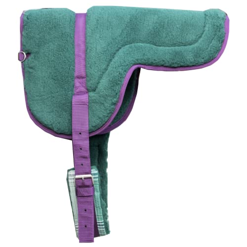 Kensington Fleece Bareback Pad β Heavy Duty Saddle Fleece with 1β Thick Foam Center β Measures 29β Long and 36β Wide (Imperial Jade)