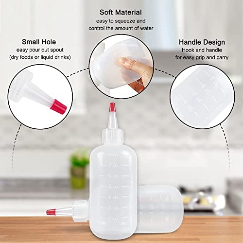 seewavom 10 Pack 4 Ounce Plastic Squeeze Bottles With Caps Plastic Small Dispensing Bottles Crafts, Art, Glue, Kitchen