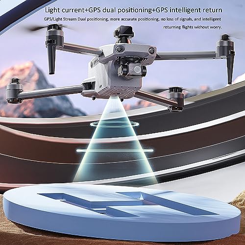 RKSTD WiFi FPV RC Drone For Beginners, Drone With Dual HD Cameras - GPS Foldable RC Quadcopter, Brushless Motors, Suitable For Adults And Kids, Track Flight, Auto Hover