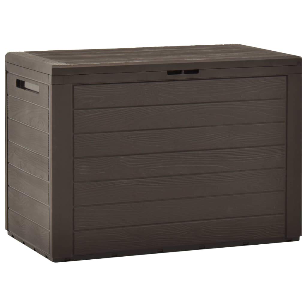INLIFE 50 Gallon Garden Storage Box Outdoor Cushion Deck Patio Storage Chest Storing Pillow Tool Box Blanket Indoor Interior Container 30.7"x 17.3"x 21.7"(Brown)