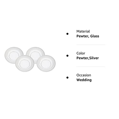 Godinger Chesterfield Glass Dessert Plates, Set of 4