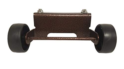 Hiland SGT-WHLS-BRZ Wheel Set for Square Glass Tube Patio Heater, One Size Fits All, Hammered Bronze