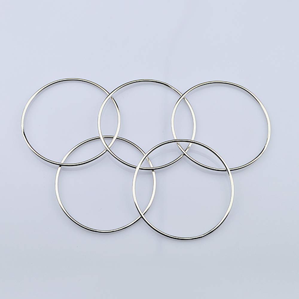 Dankadi Minimalist Women Bracelet 925 Sterling Silver 3 Ring Bangle Diameter 60-65MM Original Design Bracelet DIY Jewelry Birthday Gift (60mm silver 3 loop)