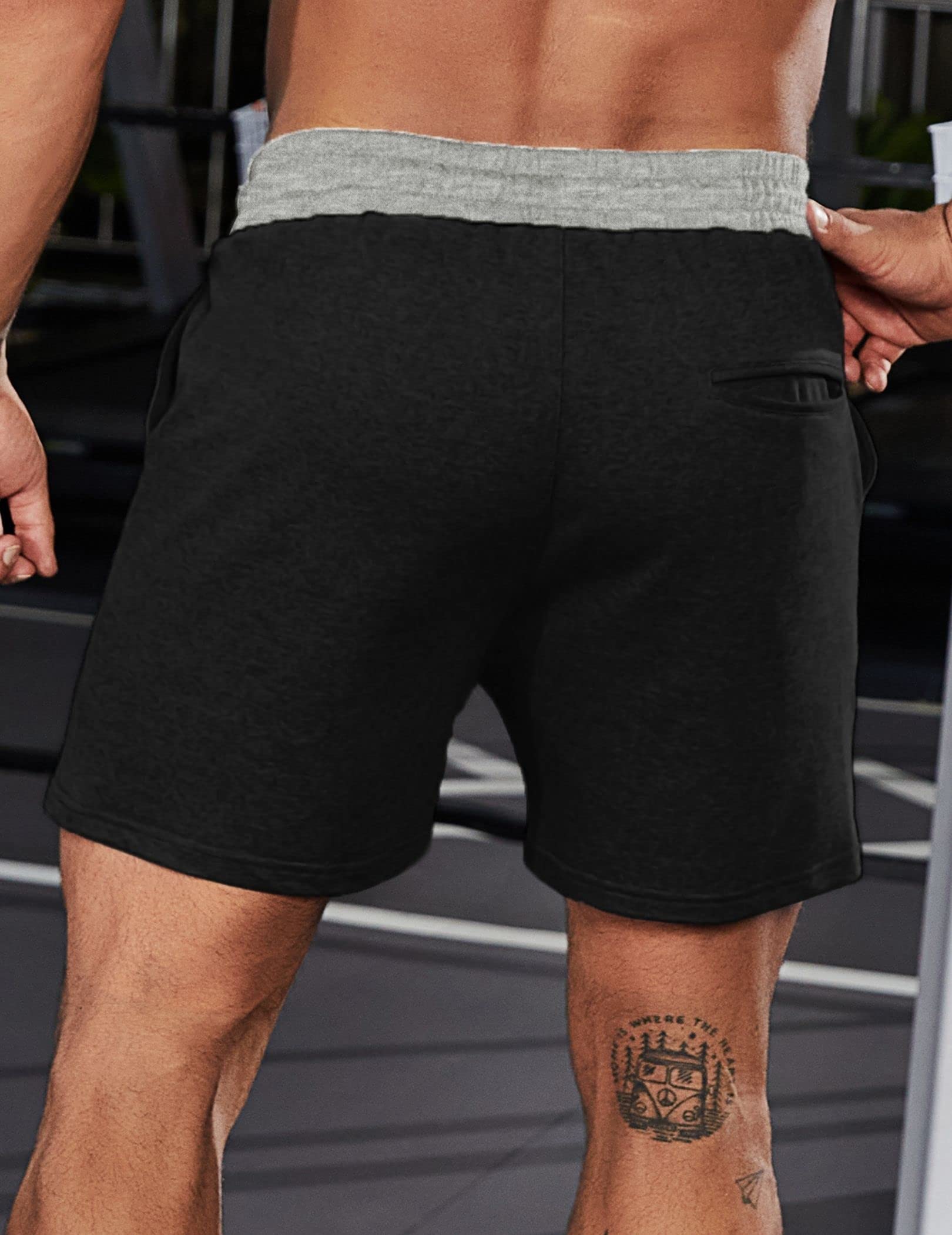 COOFANDY Shorts for Men Running Shorts Gym Athletic Workout Shorts for Men with Pockets Black