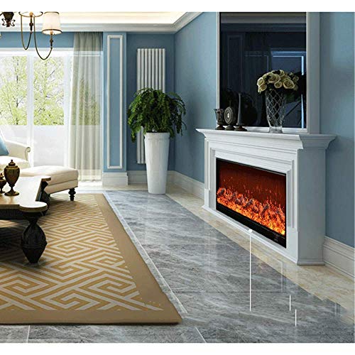 JYCCH Electric Fireplace Wall-Mounted 700mm Built-in Electric Fireplace Electric Fireplace Portable Electric Stove with Realistic Wood fire Flame Effect Adjustable tat overheating