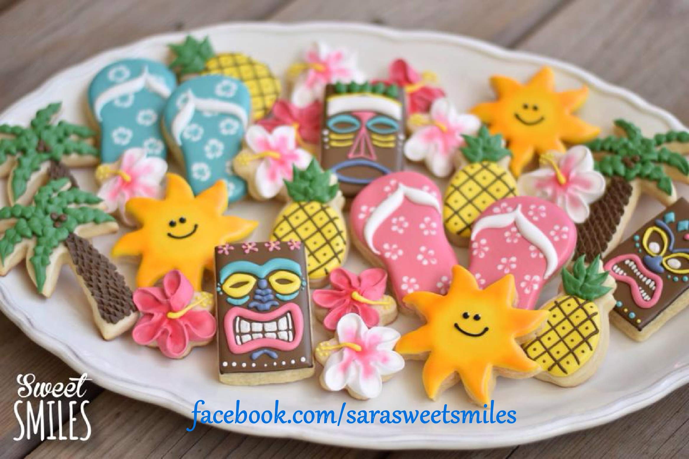Hawaiian Luau Cookie Cutter 9 Piece Set from The Cookie Cutter Shop - Palm Tree, Hawaiian Shirt, Tiki, Flip Flop, Surfboard Cookie Cutters – Tin Plated Steel Cookie Cutters