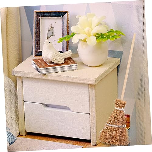 ORFOFE 15pcs Wood Miniature Cleaning Tool Small House Ornament Mini House Brooms Small House Decor Broom