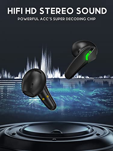 ZBC Wireless Earbuds Bluetooth Headphones Environmental Noise Cancellation Ear Buds 4-Mic Clear Calls 30H Playtime Deep Bass IPX6 Waterproof Sports Earphones & in-Ear Headsets for iPhone Android