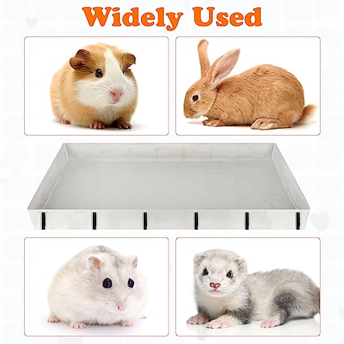 Lonepetu Waterproof Guinea Pig Cage Tarp Bottom for C & C Grids Habitat, 42"*27" Washable Guinea Pig Cage Liner Base for Rabbits Hamsters Hedgehogs Ferrets Small Pets (No Cage)