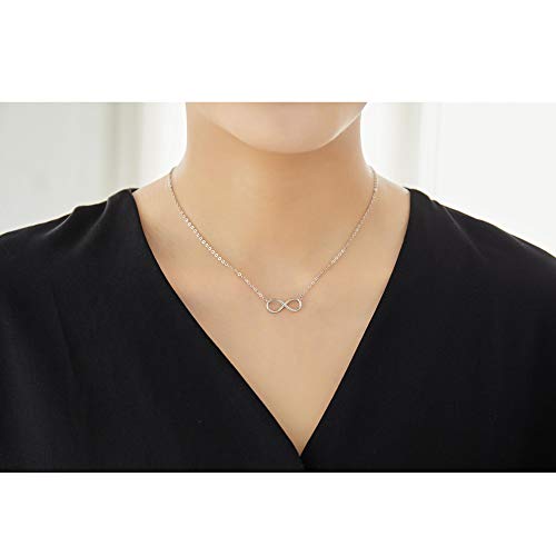Zealmer Best Friend Cross Arrow Infinity Love Necklace 16K Gold Plated (Infinity silver+gold 2PCS)