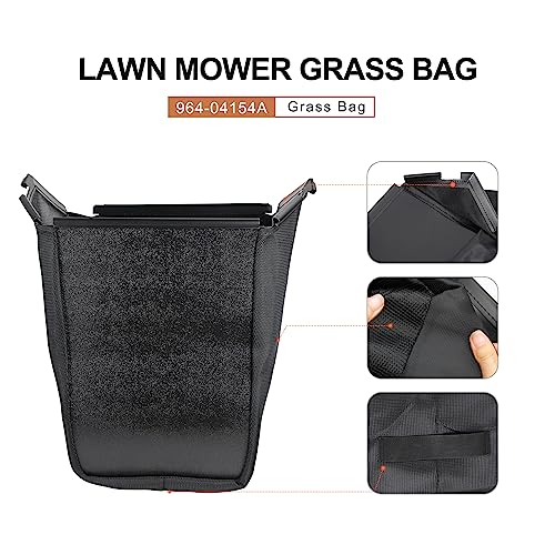 Powswopx 964-04154A Lawn Mower Grass Bag Replacement Compatible with MTD/Craftsman 964-04154 M105 140cc, Fits 21β Lawn Mower Bag (Without Grass Catcher Frame)