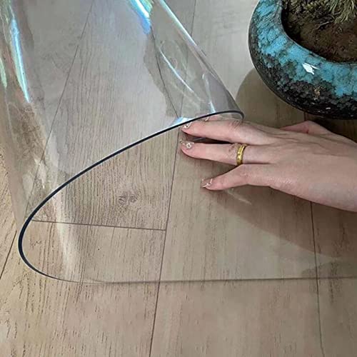 Clear PVC Desk Chair Mat Area Rug Runner Rug for Hard Wood/Tile Floor, Extra Long Plastic Hallway Carpet Protector, Door Mats, Can Be Cut, Indoor Outdoo,1.5mm Thick,75/95/115/135/155cm Wide for Office