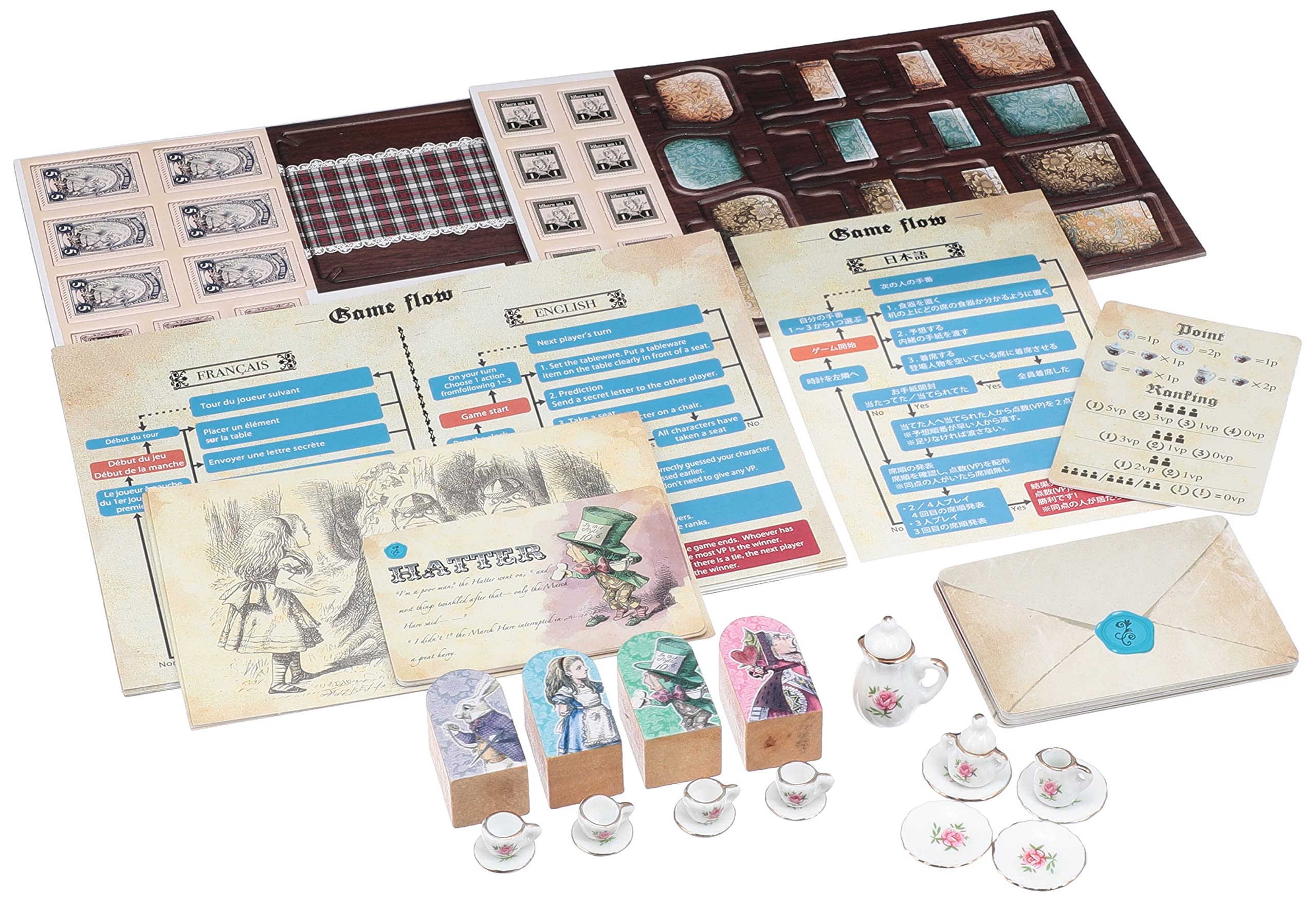 Where am i ? Alice in a mad Tea Party Standard Edition Board Game | Social Deduction | Area Majority | Ages 8+ | 2-4 Players | Average Playtime 20 Minutes | Made by GOTTA2 GAMES
