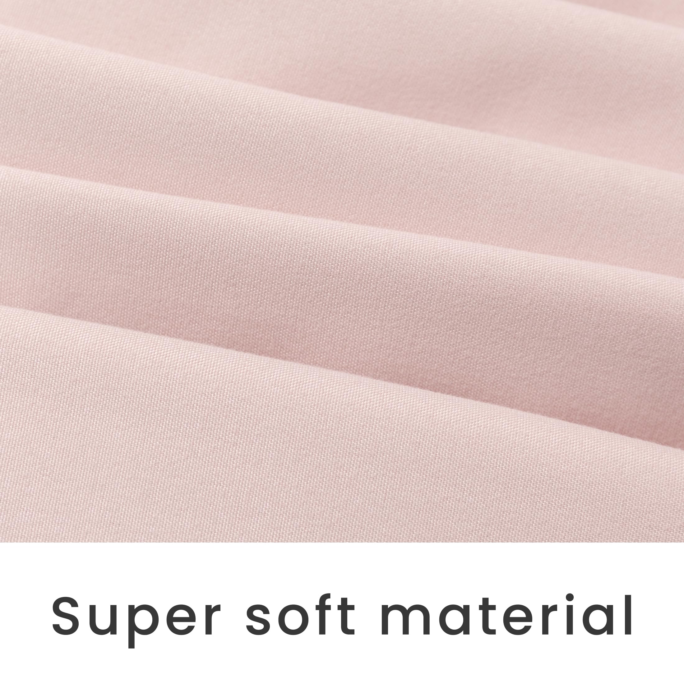 Mohap 1 Duvet Cover with 2 Pillow Shams Full Size for All Seasons - 3 Piece Home Bedding Comforter Cover with Zipper Closure - Ultra Soft Double Brushed Microfiber, 80 X 90 Inches - Pink