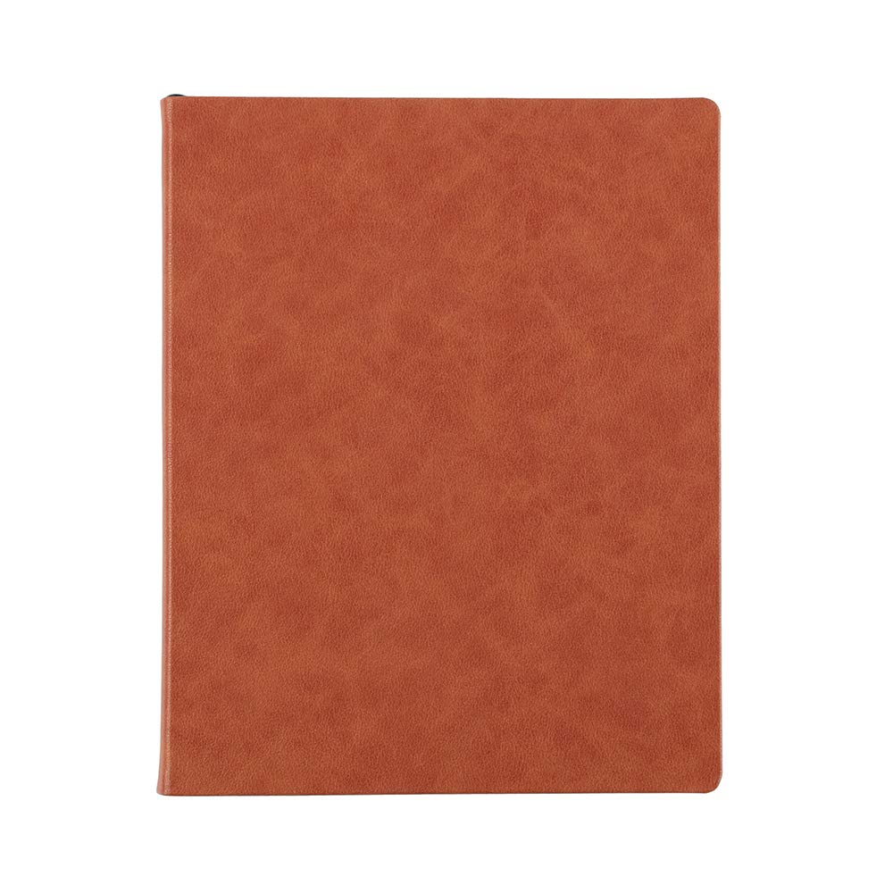 Erin Condren 12 Month Undated Softbound Focused Planner 8x10 - Camel Colored Cover, Layflat Design, College Ruled Lined & Dot Grid Note Pages, Monthly & Weekly Planning Spreads