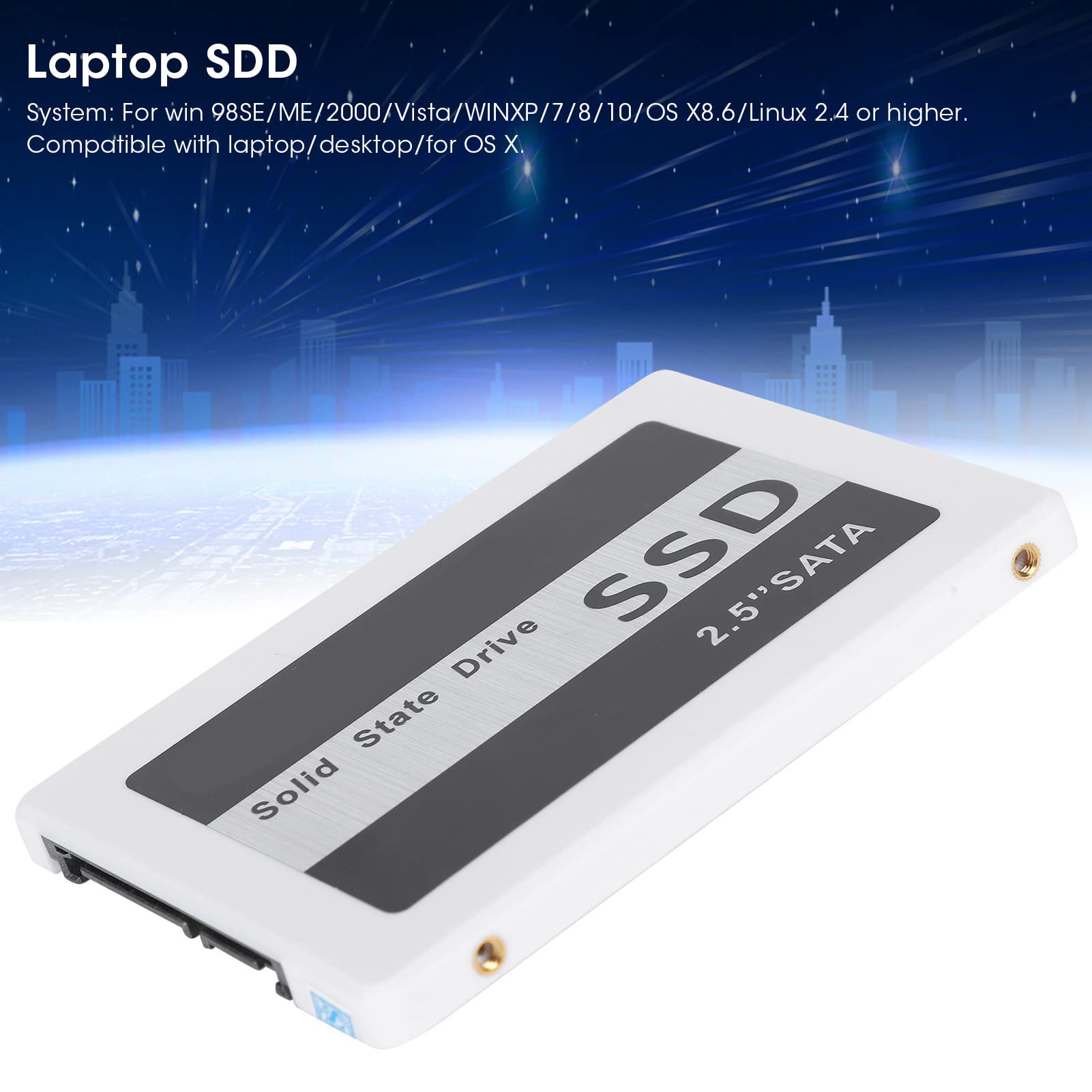 Solid State Hard Disk, Video Storage Good Performance Compact Firm Sturdy SATA3.0 SSD for Laptop Desktop Computer for Office Worker(#6)