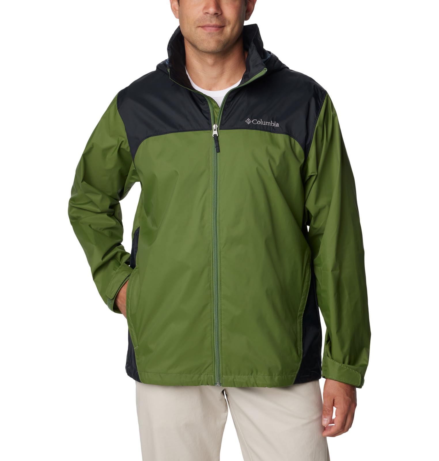 Columbia Men's Glennaker Lake Rain Jacket, Pond/Grill, Large