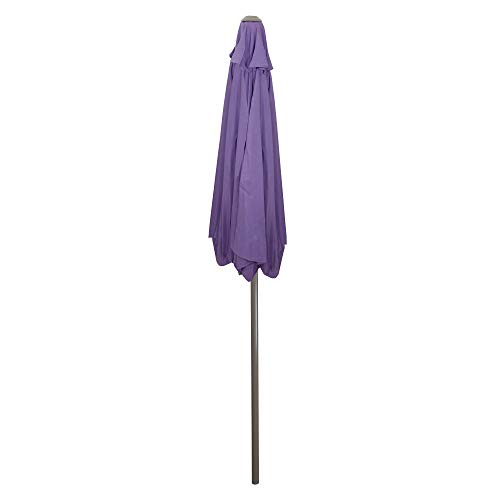 Northlight 7.5ft Outdoor Patio Market Umbrella with Hand Crank, Purple