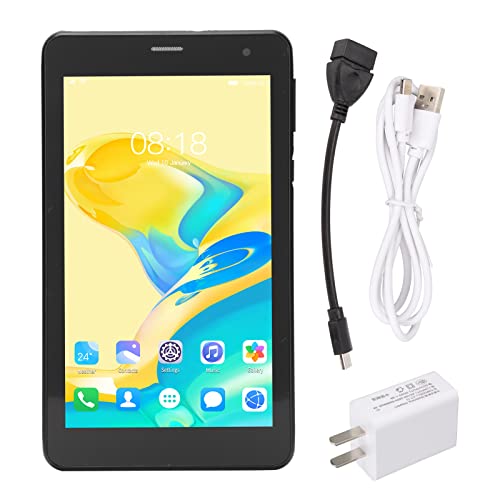 Kids Tablet, Dual Camera 7 Inch Tablet Support 128GB2.4G5G for Reading (US Plug)