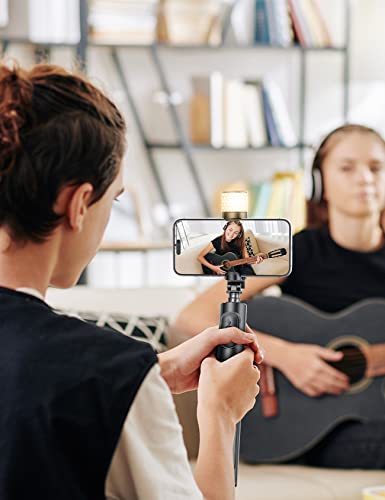 Selfie Stick with Curved Fill Light, Portable & Stable Phone Tripod Stand with Wireless Remote for iPhone/Samsung/Google/One Plus/Sony etc.