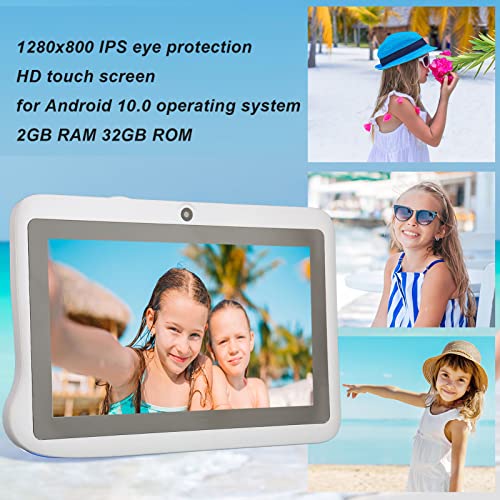 HD Tablet, 7 Inch LCD Kids Tablet 5000mAh Battery ABS Case US Plug 100β240V for Game (US Plug)