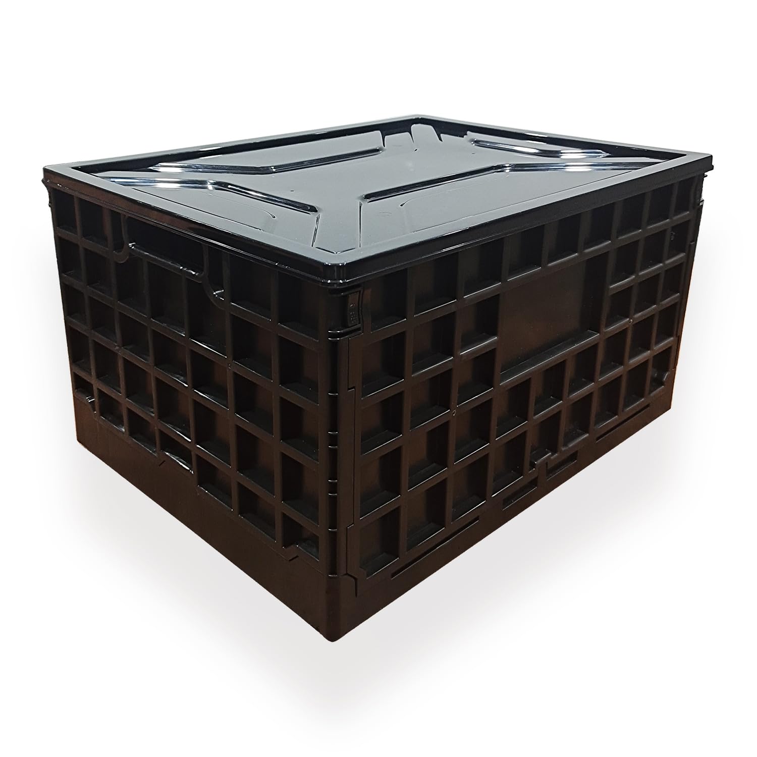 KINGSUSLAY 22 Gallon(80L) Storage Totes with Lids,HeavyDuty Stackable Containers, Large Garage Organizing Bins, XL Large Christmas Storage Box,Weather-Resistant Storage Crate (Black)