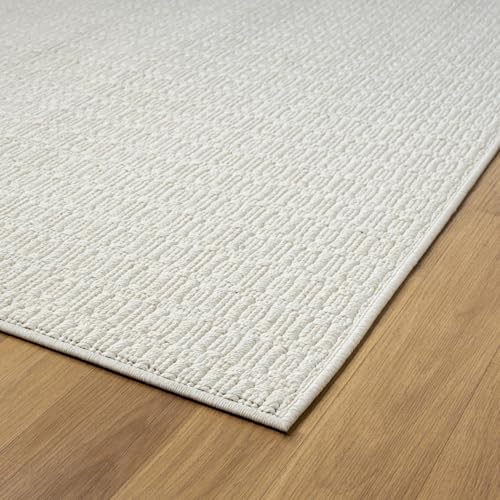 LUXE WEAVERS Vida Collection 1267 Cream 8x10 Modern Geometric Area Rug