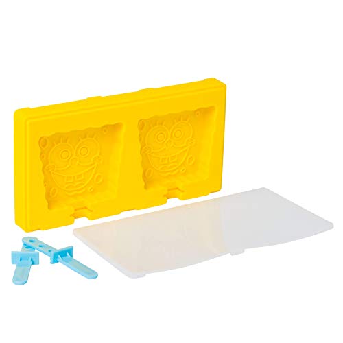 Silver Buffalo Nickelodeon's Spongebob Squarepants 2pc Popsicle Maker Set, Regular, yellow