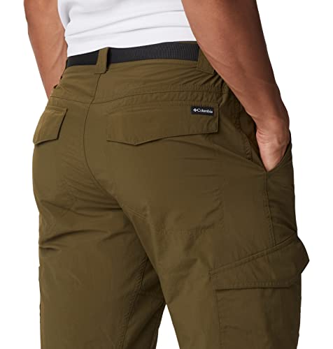 Columbia Men’s Silver Ridge Cargo Pants, Moisture Wicking, Sun Protection, New Olive, 36