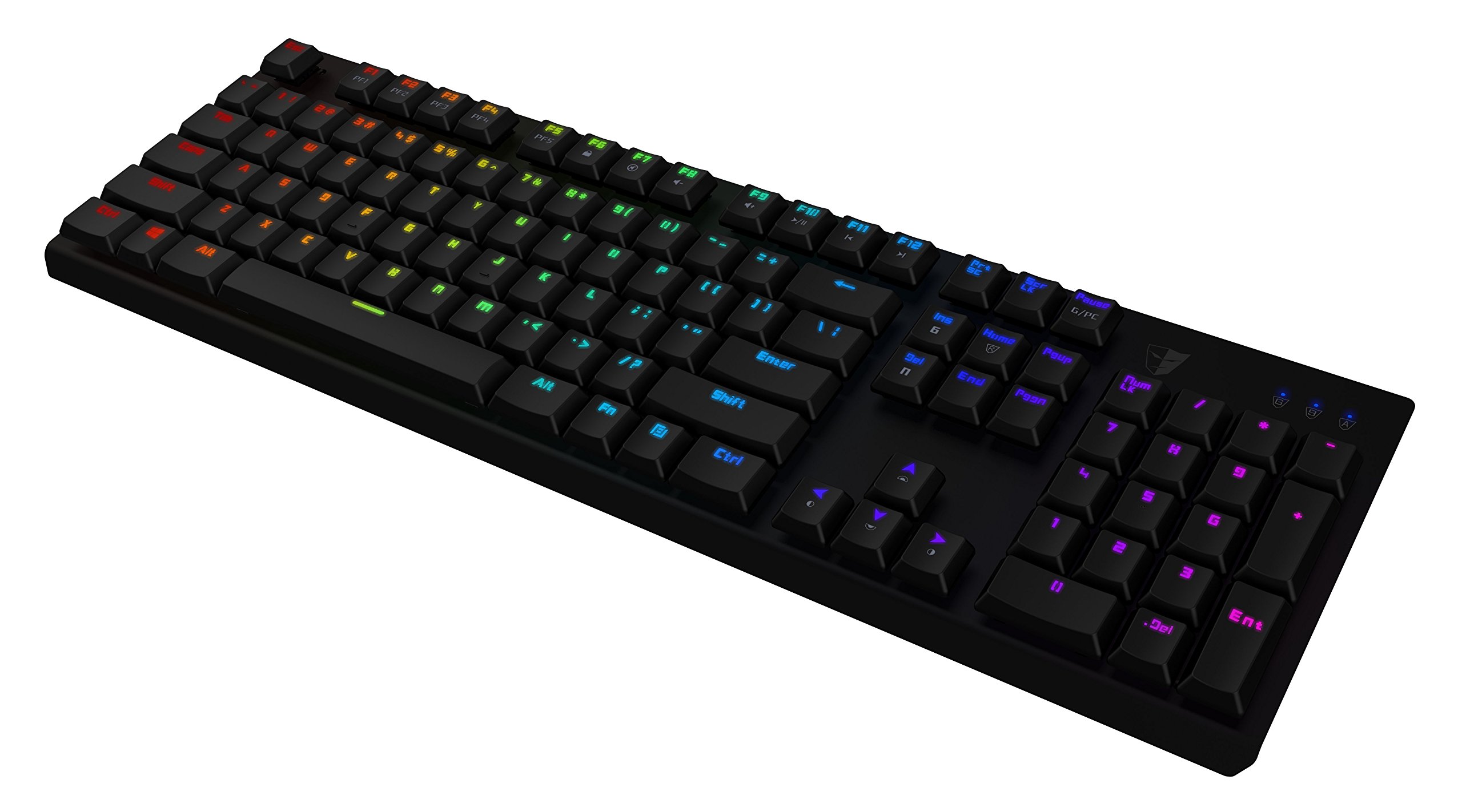 Tesoro Gram Spectrum Low Profile G11SFL Blue Mechanical Switch Single Individual Per Key Full Color RGB LED Backlit Illuminated Mechanical Black Gaming Keyboard TS-G11SFL B (BL)