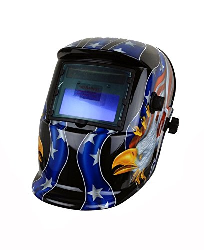 Instapark ADF Series GX-500S Solar Powered Auto Darkening Welding Helmet with Adjustable Shade Range #9 - #13 (American Eagle)