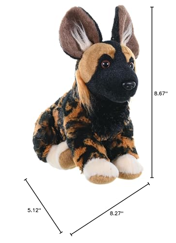 Wild Republic African Wild Dog Plush, Stuffed Animal, Plush Toy, Gifts for Kids, Cuddlekins 8 Inches