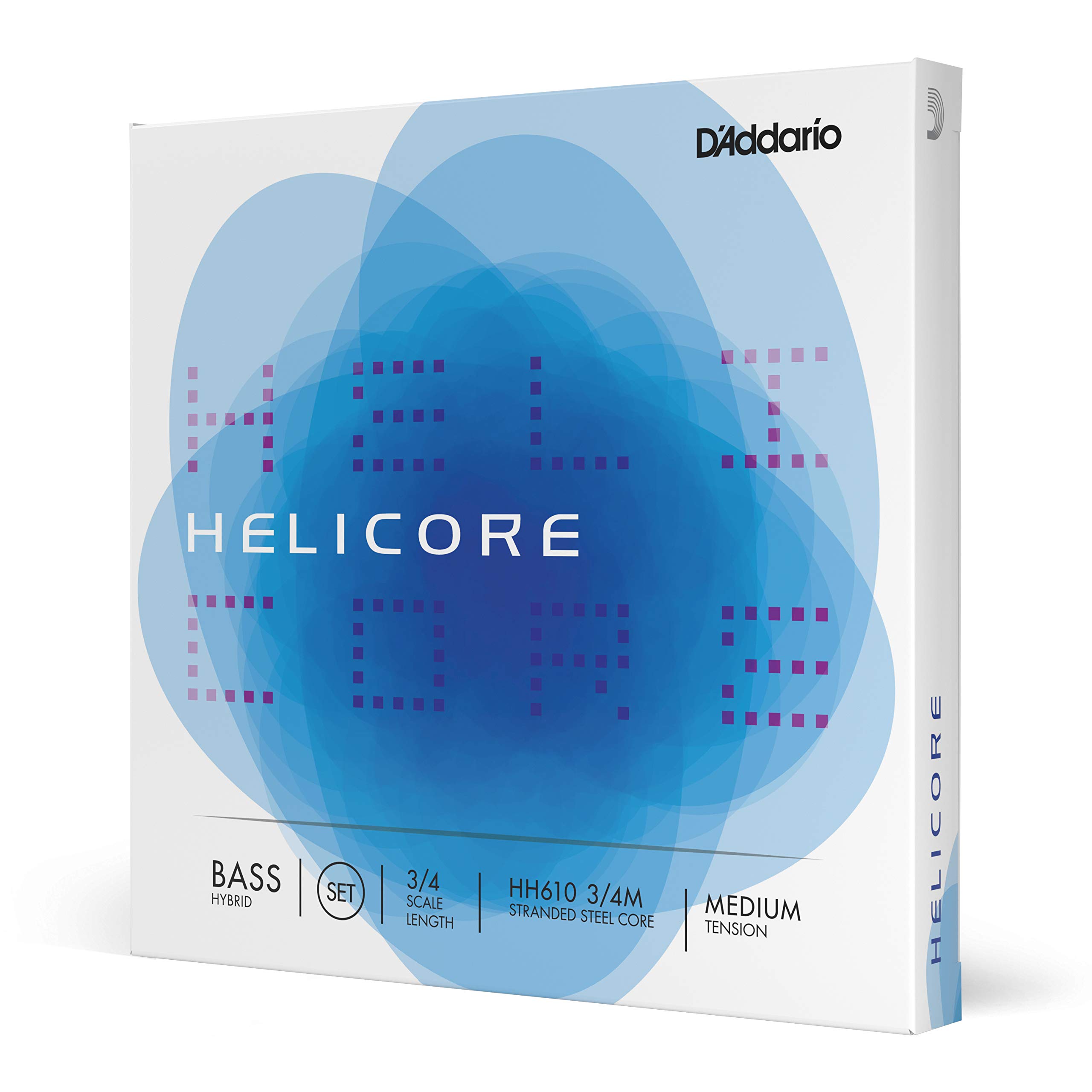 D'Addario Helicore Hybrid Bass String Set, 3/4 Scale, Medium Tension (HH610 3/4M)