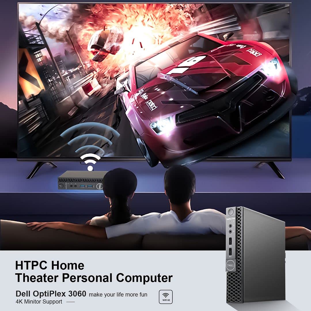 Dell Mini PC Windows 11 OptiPlex 3060 Micro PC Mini Computers, Intel Hexa-Core i5-8500T, 8GB DDR4 Ram 256GB NVMe M.2 SSD, AX210 Built-in WiFi 6e Ready HDMI, Wireless Touch Keyboard (Renewed)