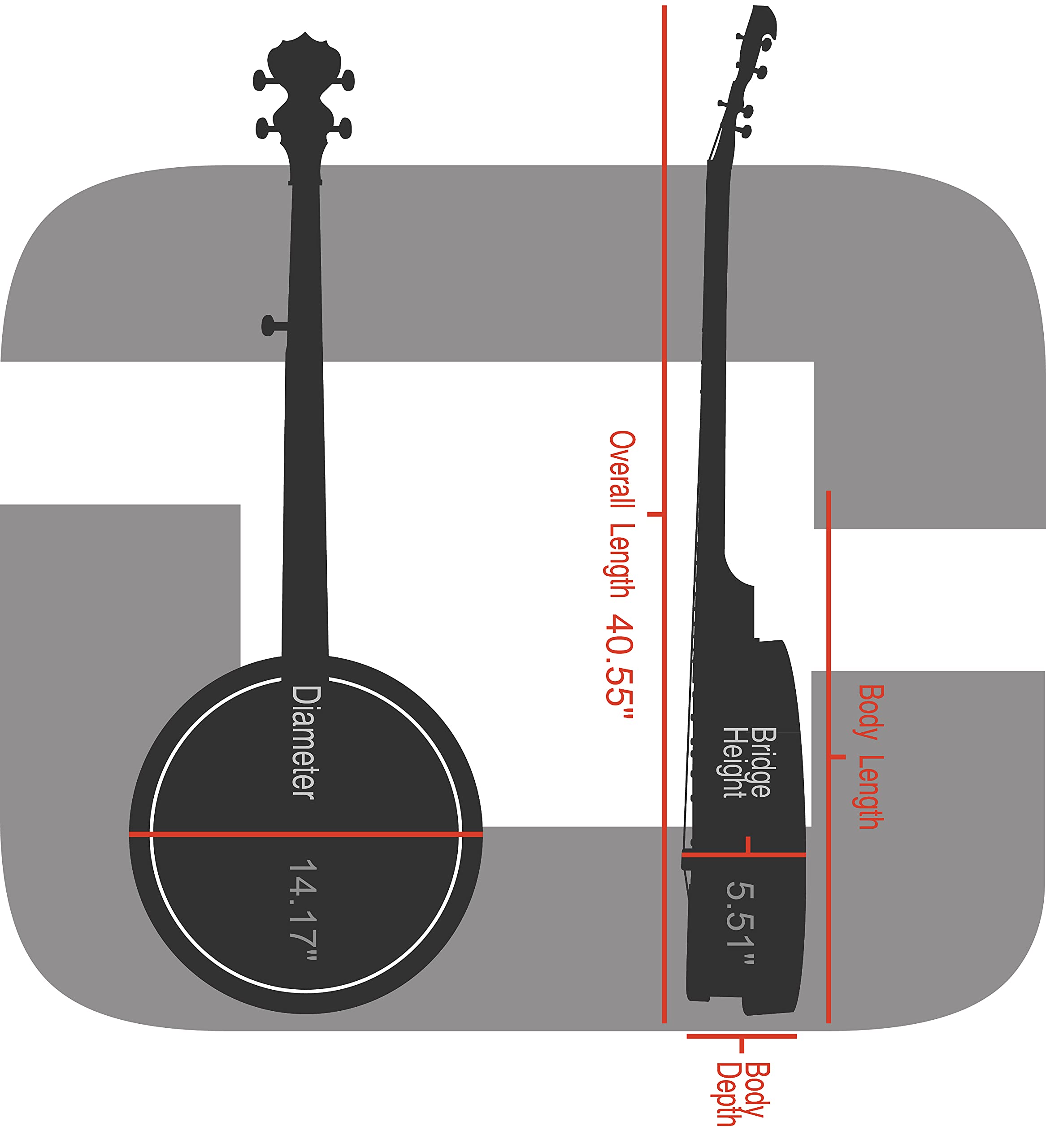 Crossrock CRW600BJBR Wooden case for 5 String Resonator Banjo, Vintage Brown (CRW620BJBR)