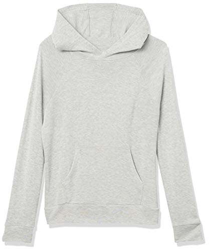 Daily Ritual Women's Sandwashed Modal Blend Popover Hooded Sweatshirt, Grey Heather, X-Large