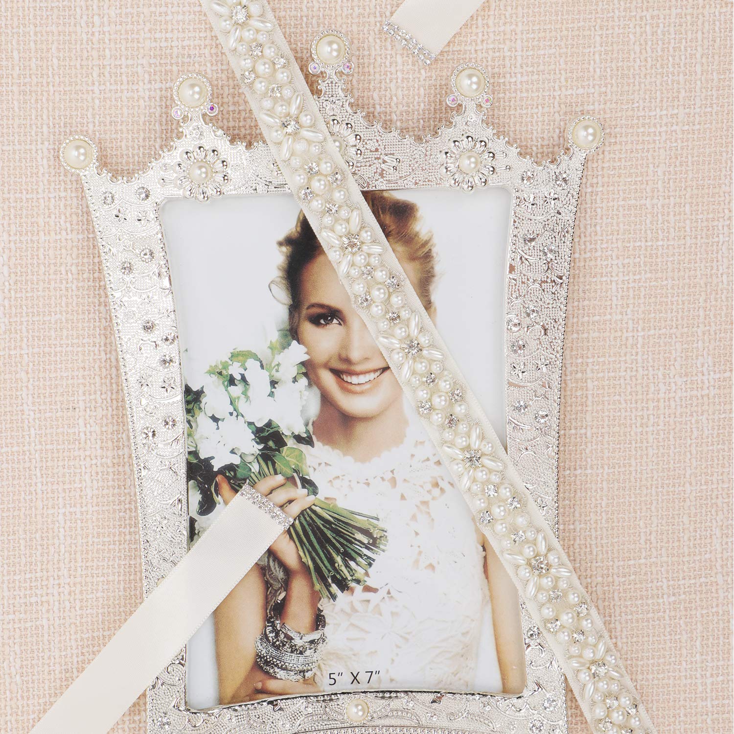 Tendaisy Women's Rhinestone Belts with Pearls Crystal Birdal Sashes for Wedding Gowns Ivory