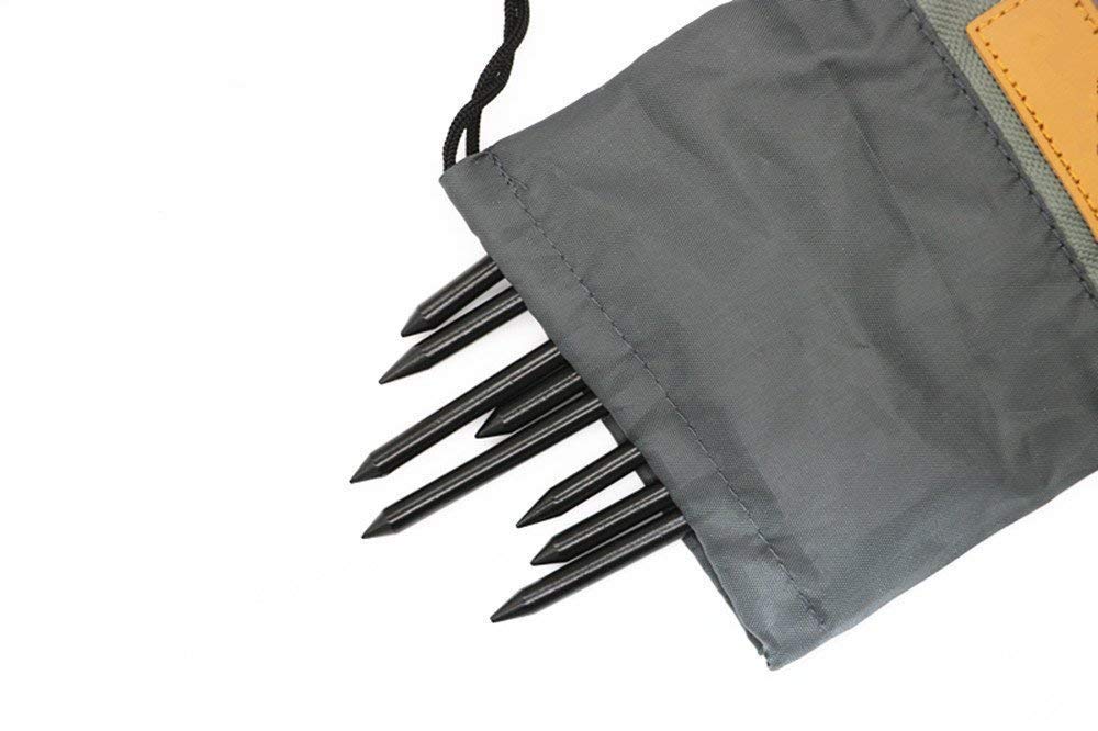 CLSstar - Black Forged Steel Burly Heavy Duty High Strength Steel Camping Tent Pegs Stake for Outdoor 8 Pack