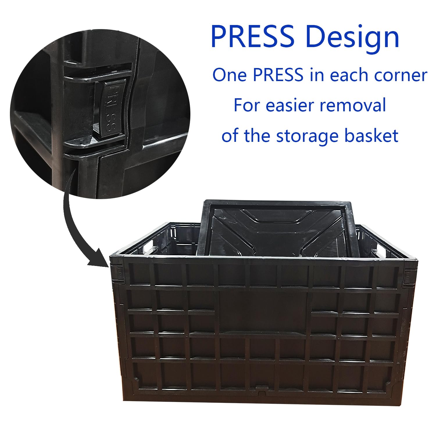 KINGSUSLAY 22 Gallon(80L) Storage Totes with Lids,HeavyDuty Stackable Containers, Large Garage Organizing Bins, XL Large Christmas Storage Box,Weather-Resistant Storage Crate (Black)