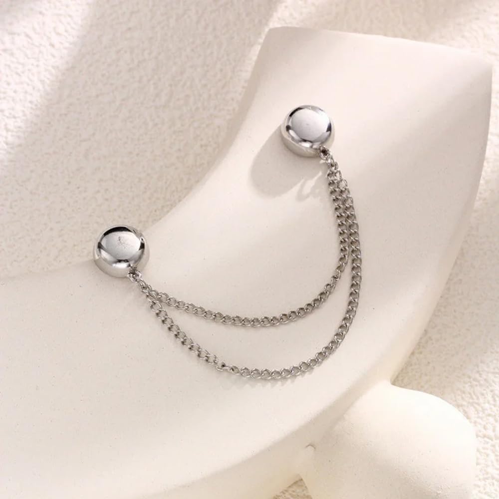 Multi-Function Magnetic Clothing Clips, 2024 New 8PACK Powerful Hijab Magnets with Chain, Magnetic Clothing Shawl Clips, Multi-Function Clothing Clips, Magnetic Shirt Accessories (8PACK Mix)