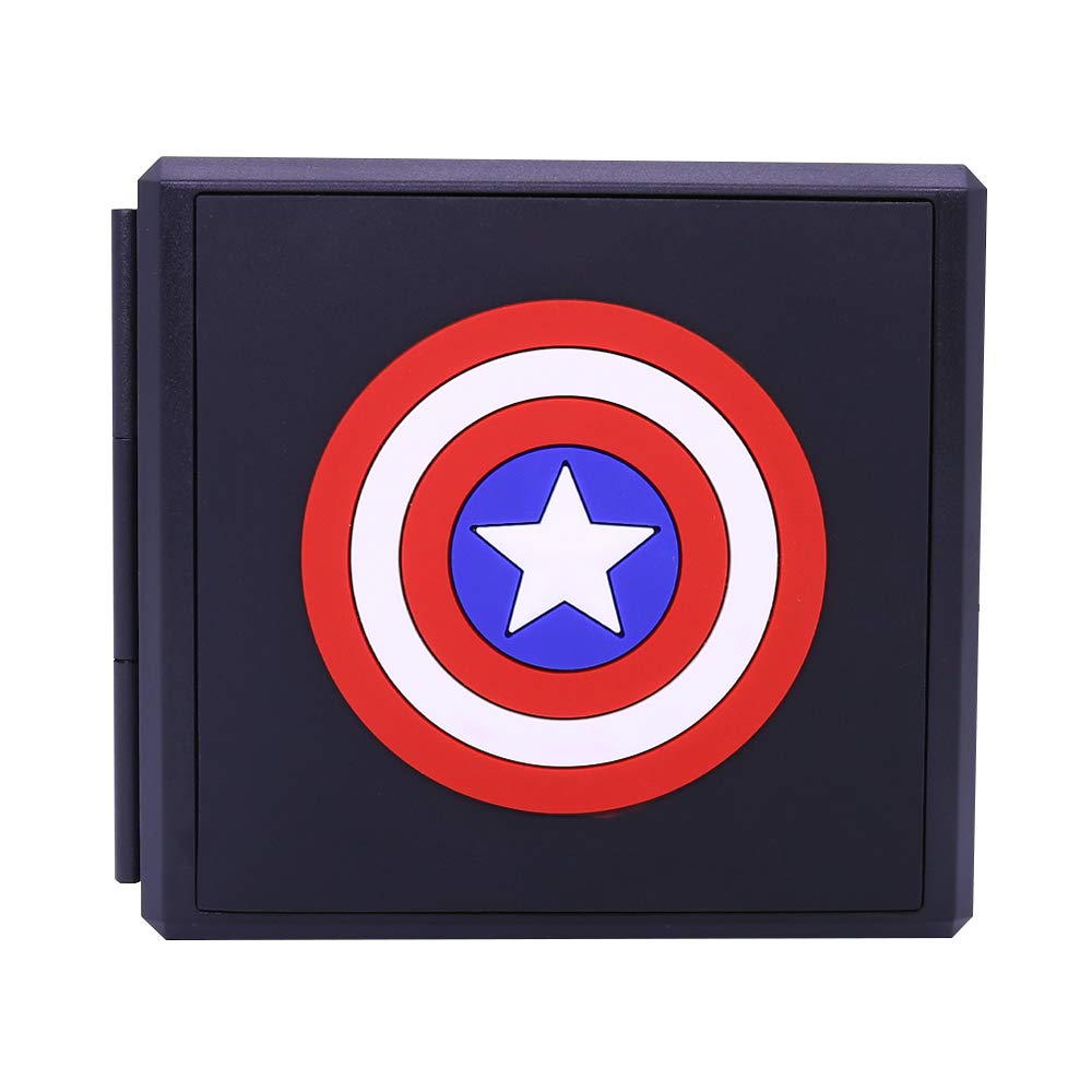 dainslef 12 in 1 Game Card Case for Nintendo Switch Captain America Nintendo Switch Game Storage Game Switch Card Case Switch Game Holder