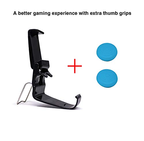 dainslef Xbox Controller Phone Mount, Controller Mobile Gaming Clip for Xbox One, Foldable Phone Holder Clamp for Xbox One/One S/Steelseries Nimbus Duo (Clip Only)