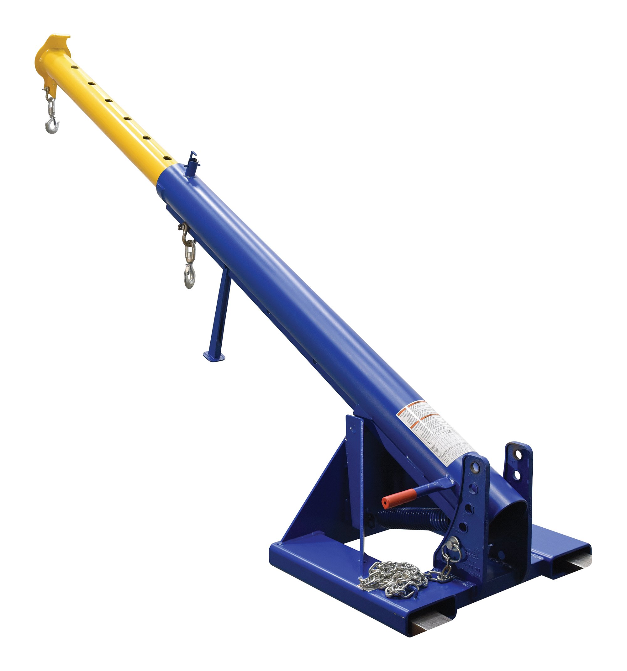 Vestil LM-OBT-6-24 Orbit Telescoping Lift Boom, 6000 lb Capacity, 24" Fork Pocket Center, Overall LxWxH (in.) 32 x 86.625 x 27.6875, Overall Extended Length (in.) 146-5/8, Blue